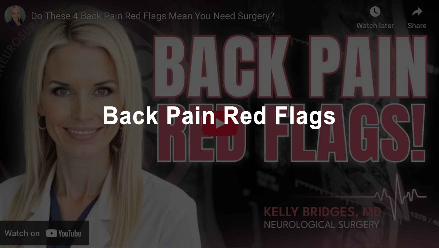 Do These 4 Back Pain Red Flags Mean You Need Surgery? - Kelly Bridges ...